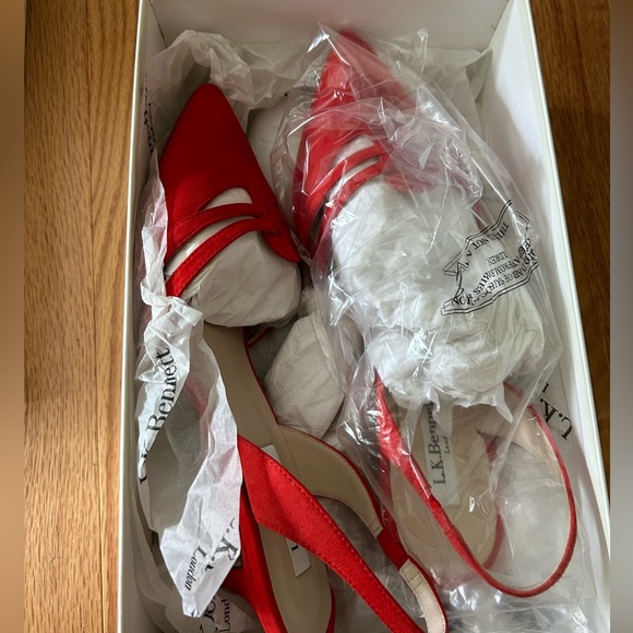 LK Bennett | Shoes | Nwt Lk Bennett London Suede Gabby Heel Cardinal ...
